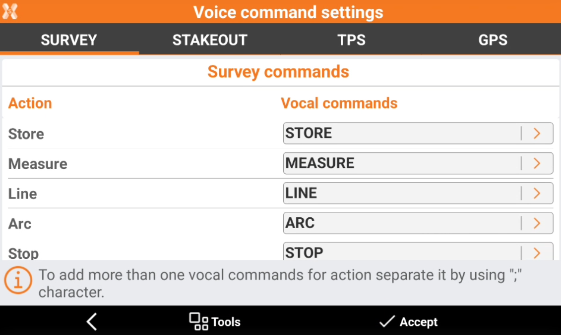Voice commands