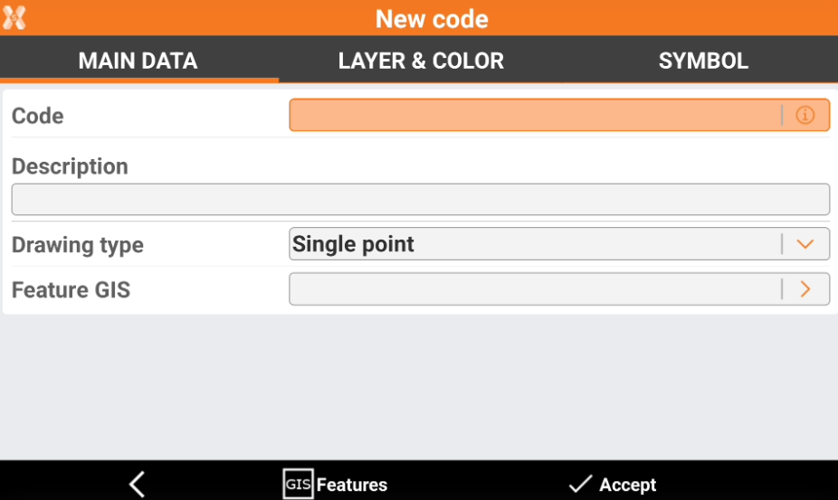 Assign a GIS feature to a code