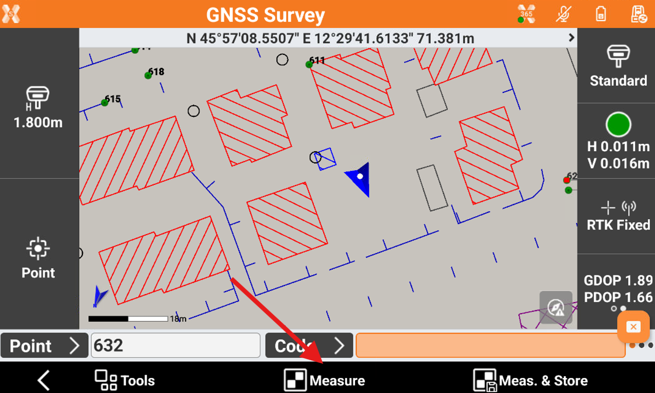 Measure of a GNSS point