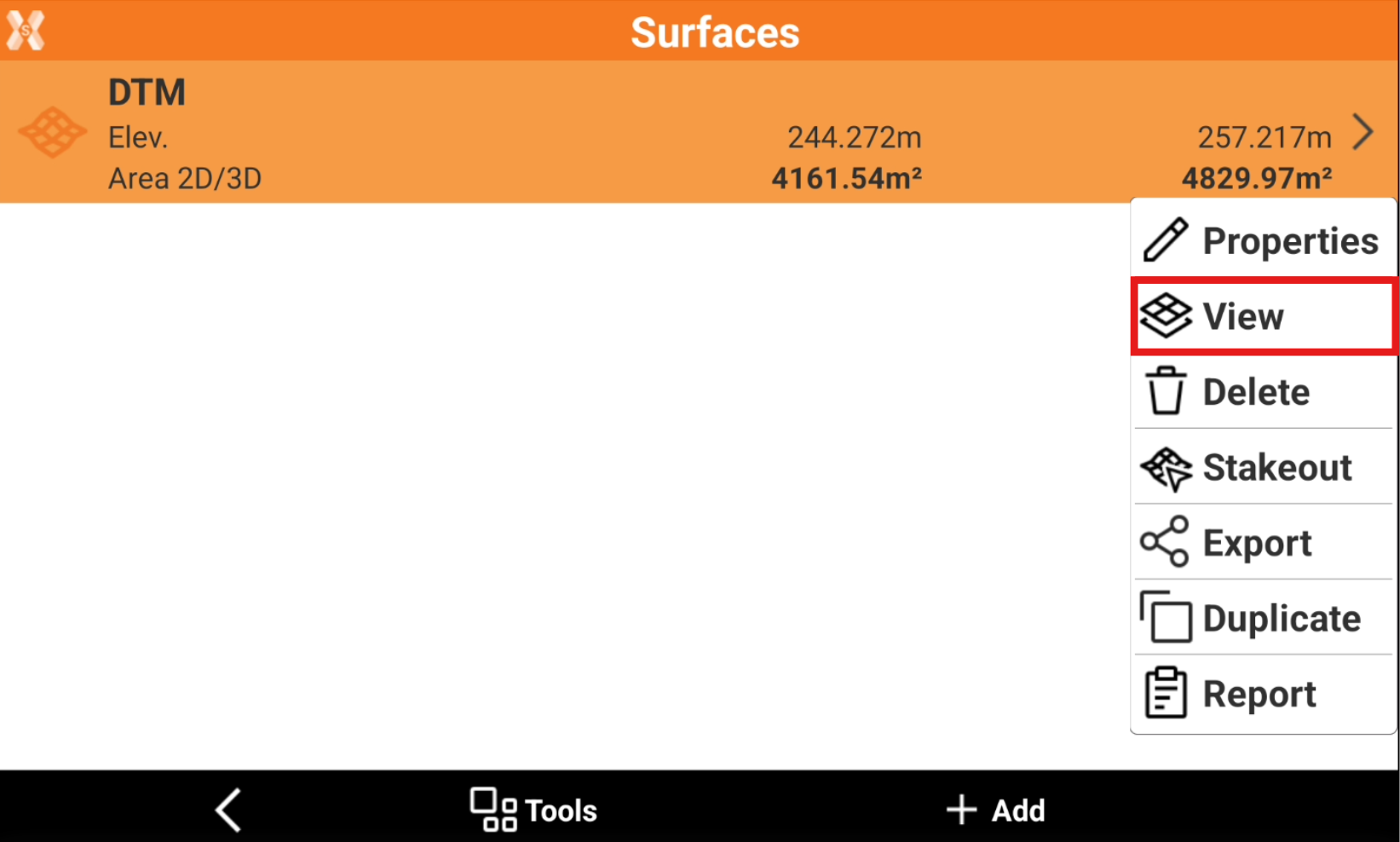 Surface visualization