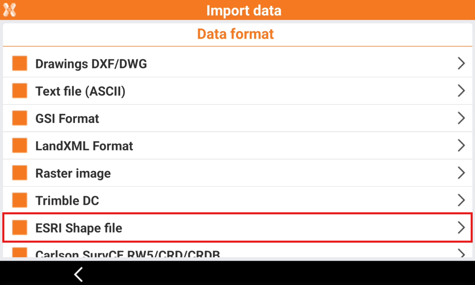 Import an ESRI Shape file