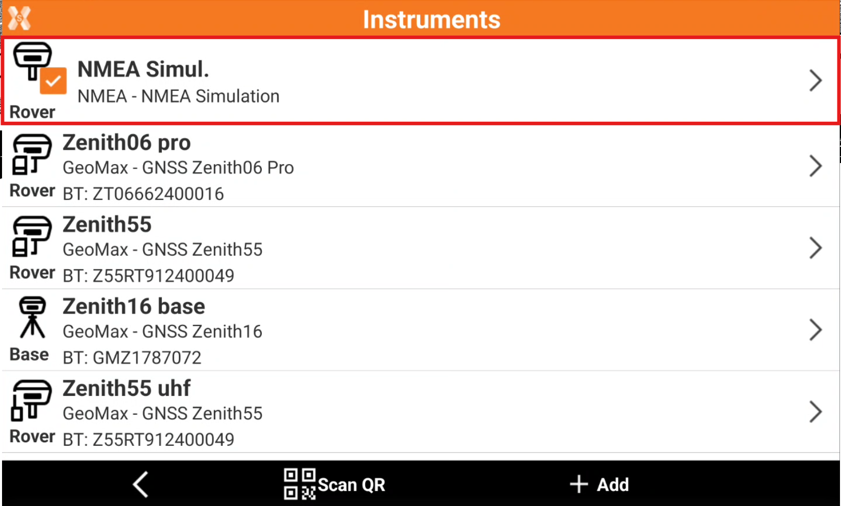 Working with instrument simulators