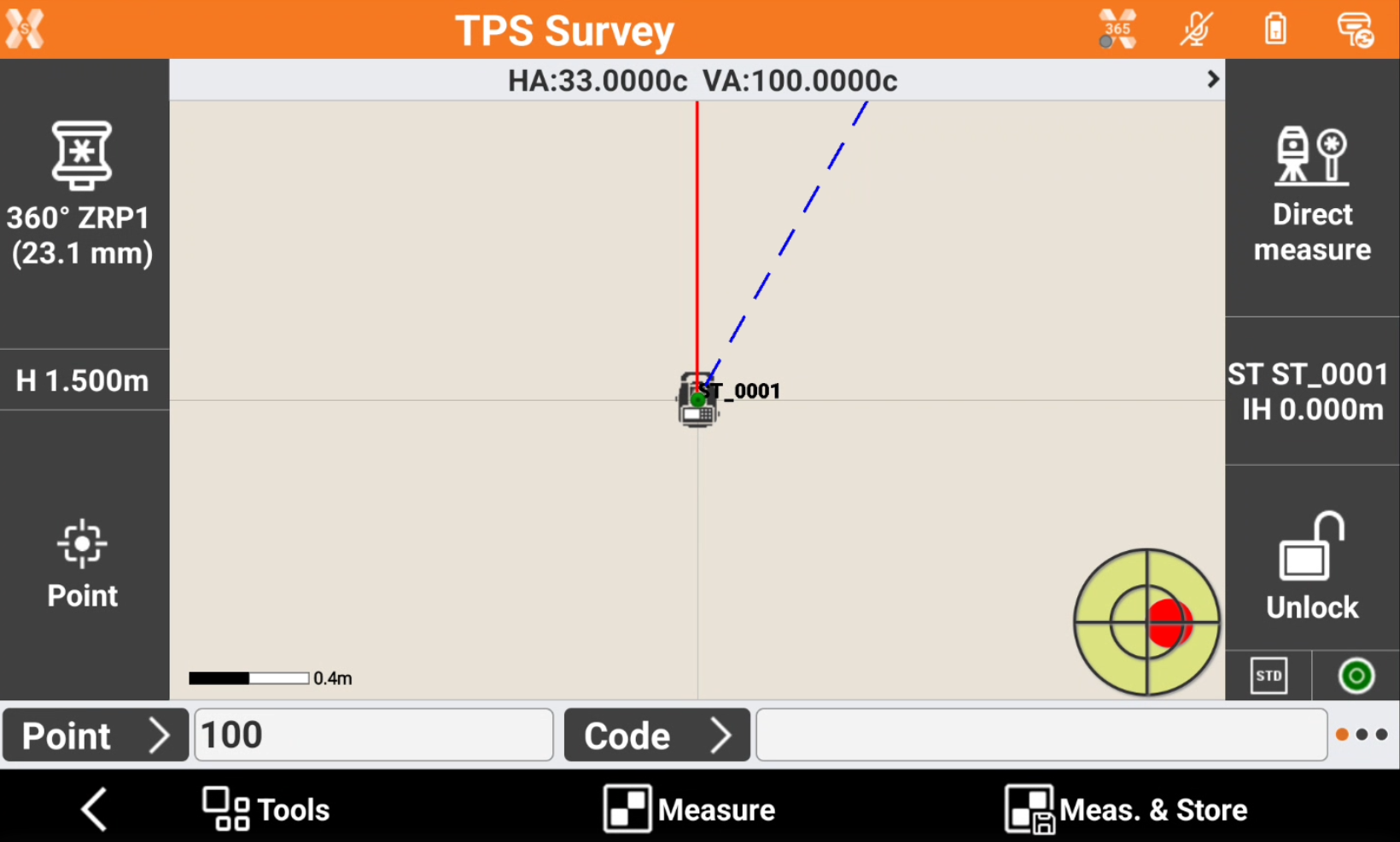 E-Bubble with total station